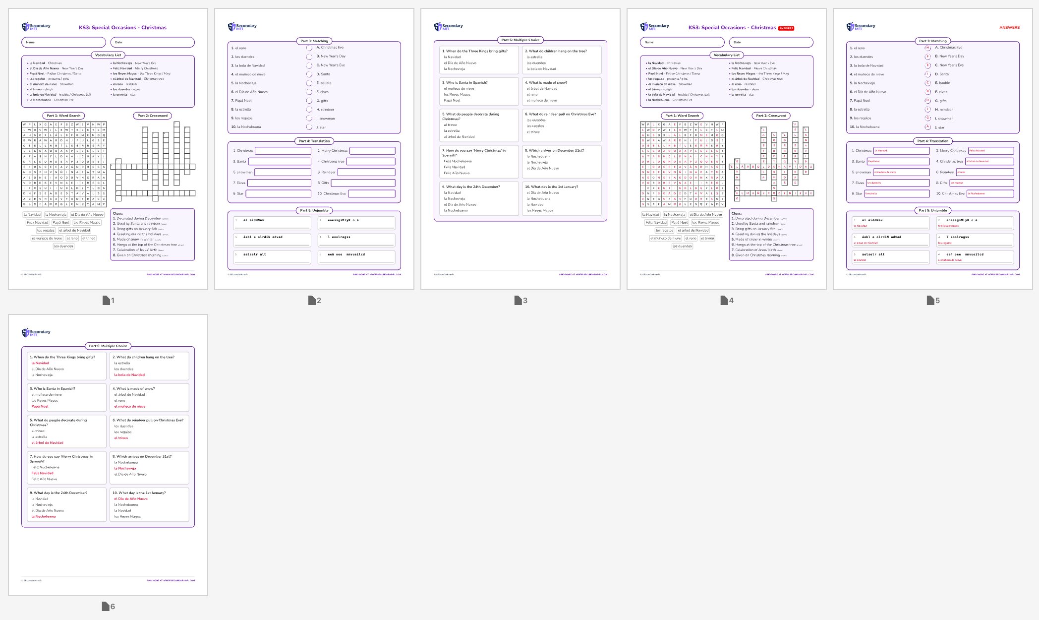 Spanish KS3: Special Occasions - Christmas — KS3 | SecondaryMFL
