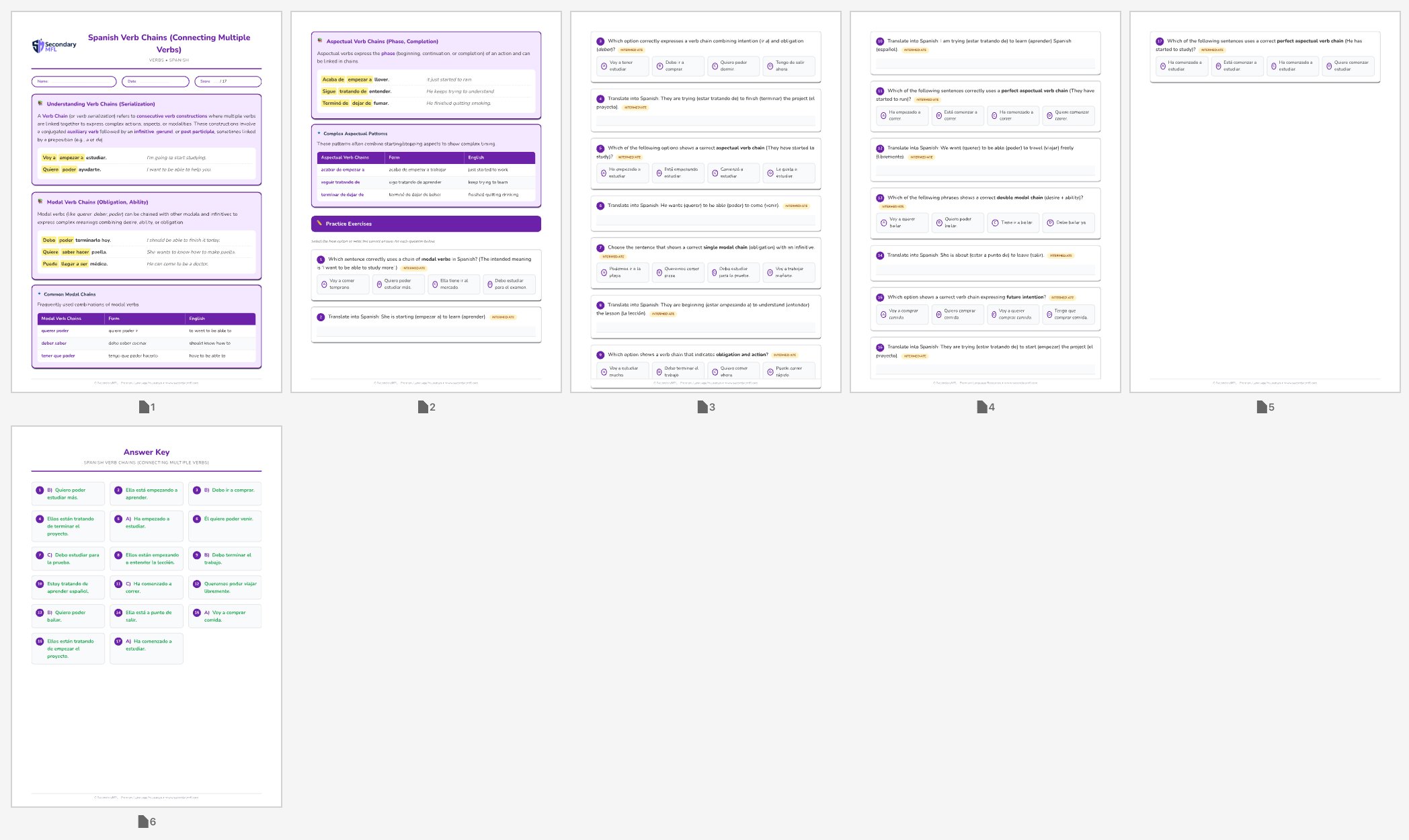 Spanish Verb Chains (Connecting Multiple Verbs) | SecondaryMFL