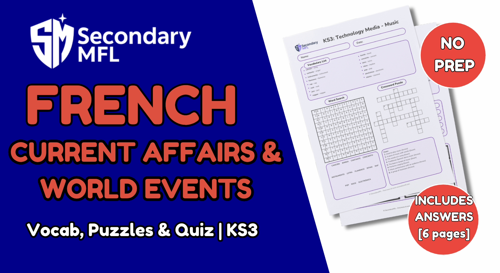 KS3 French Activity Pack: Current Affairs and World Events | SecondaryMFL