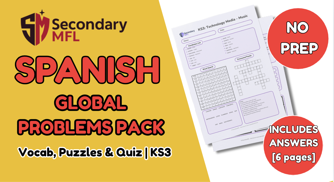 KS3 Spanish Activity Pack: Global Problems & Solutions | SecondaryMFL