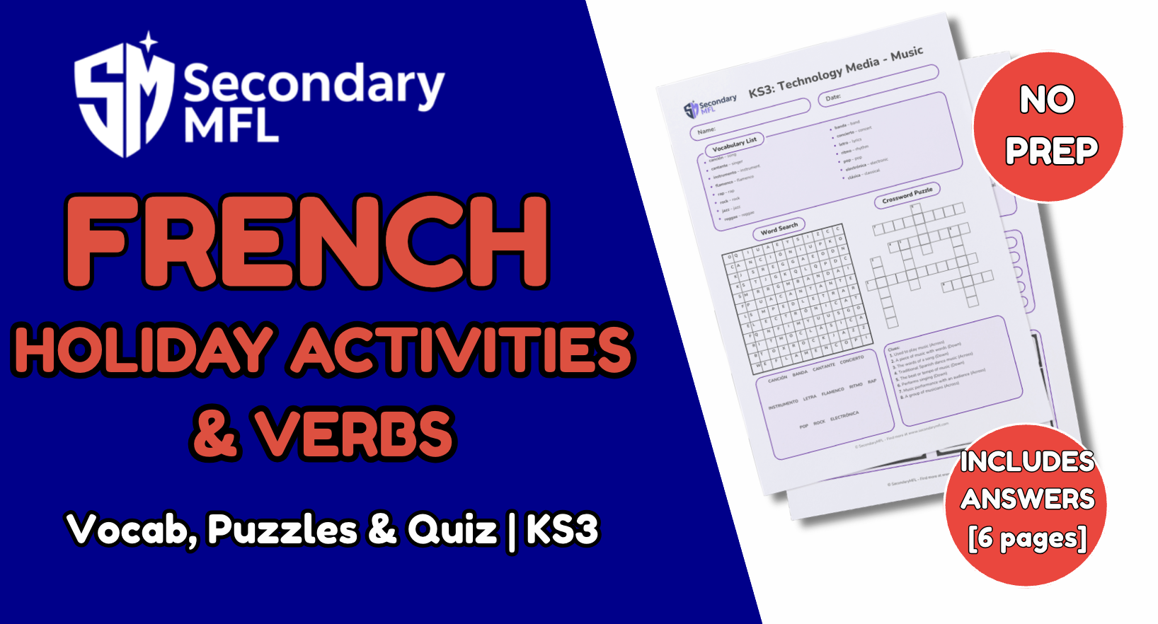 KS3 French Activity Pack: Holiday Activities & Verbs | SecondaryMFL