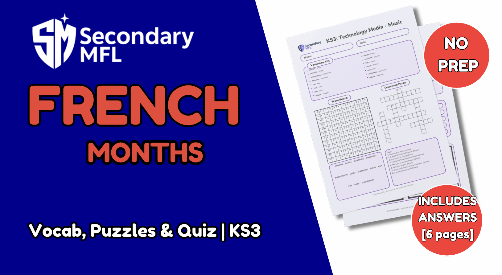 KS3 French Activity Pack: Months of the Year | SecondaryMFL