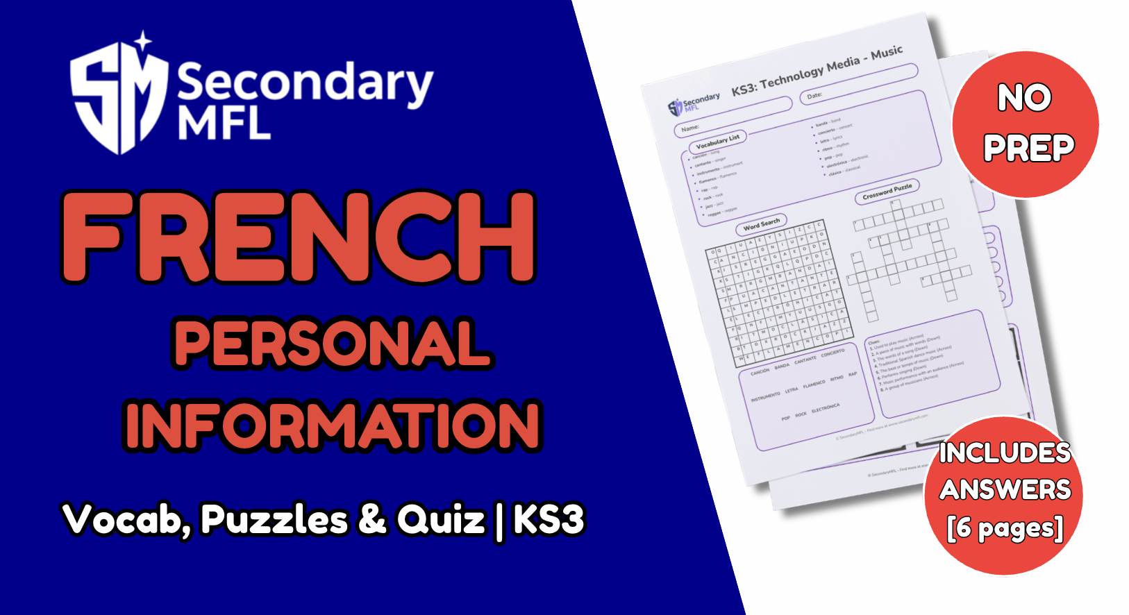 KS3 French Activity Pack: Personal Information & Introductions ...