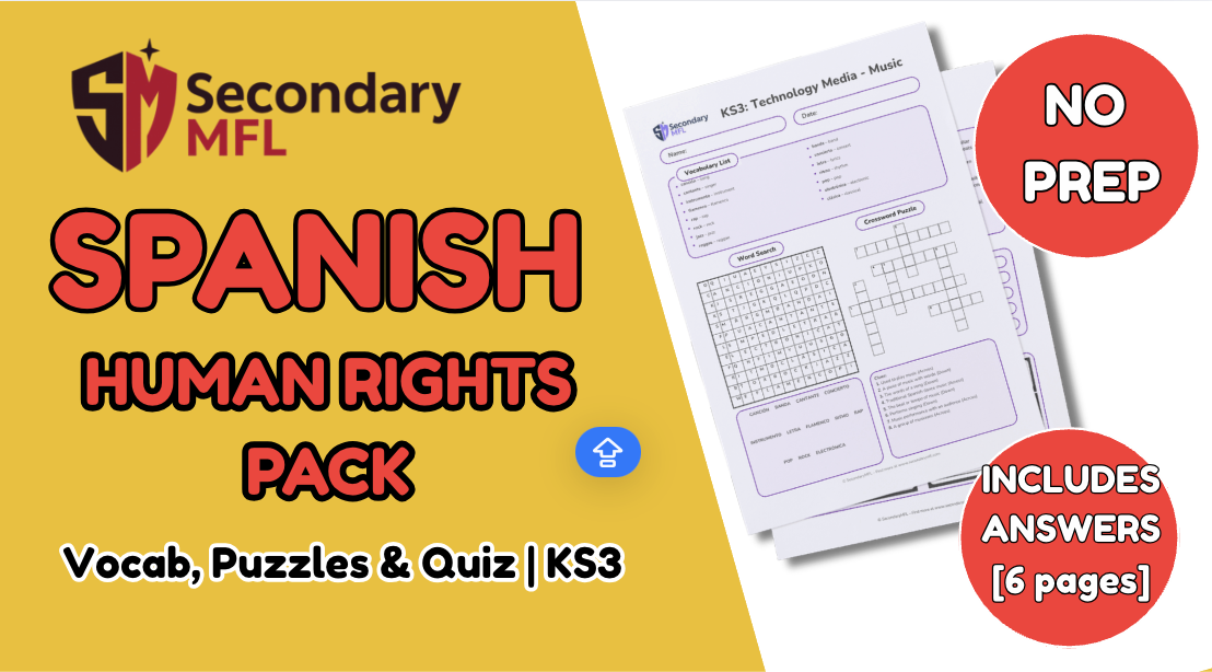KS3 Spanish Activity Pack: Human Rights | SecondaryMFL