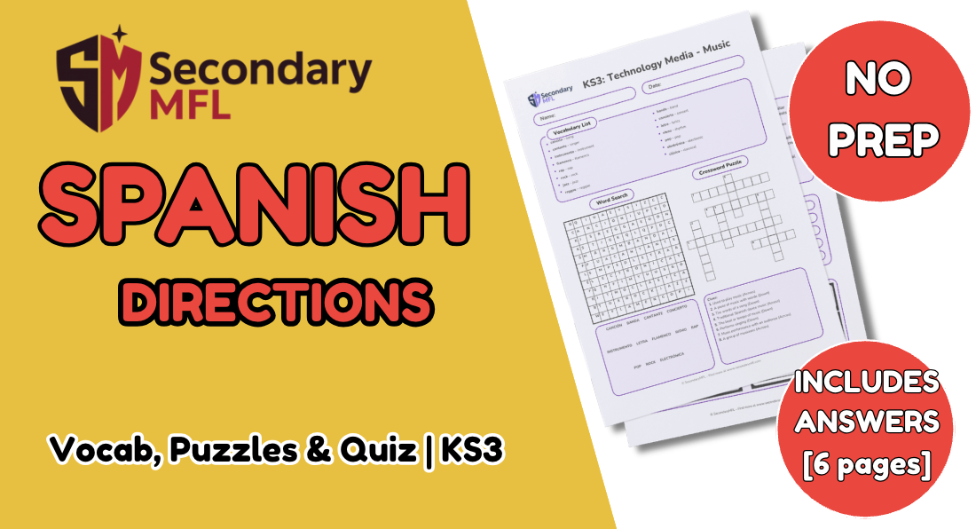 KS3 Spanish Activity Pack: Directions & Compass Points | SecondaryMFL