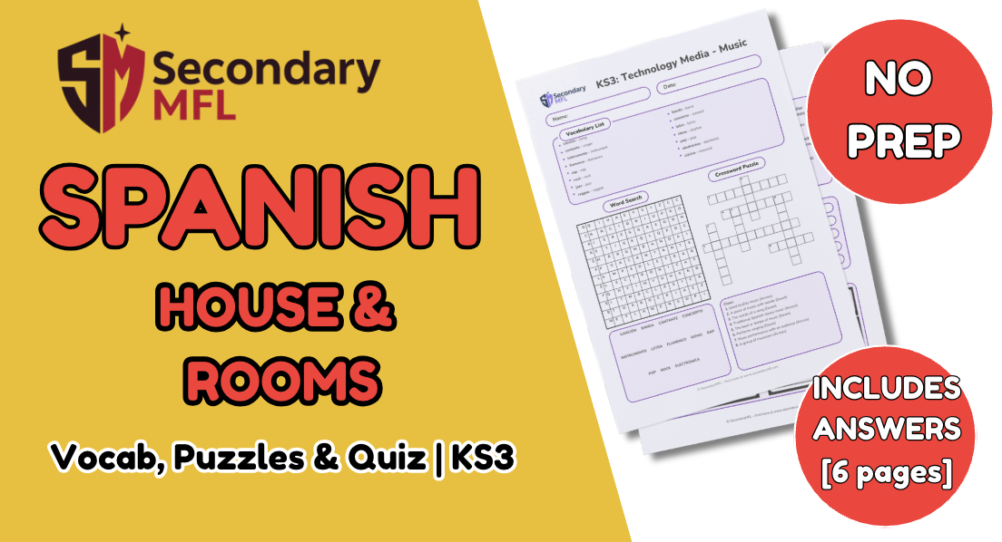 KS3 Spanish Activity Pack: House & Rooms | SecondaryMFL