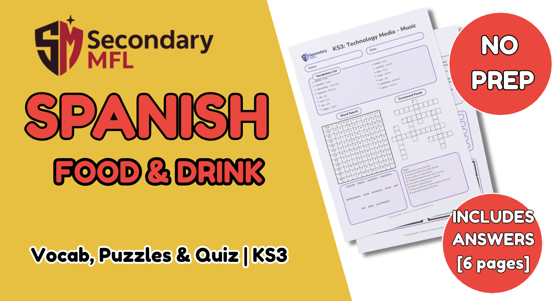 KS3 Spanish Activity Pack: Food & Drink | SecondaryMFL