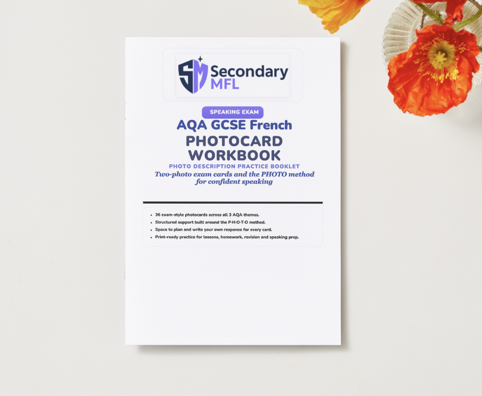 AQA GCSE French Photocard Workbook | SecondaryMFL
